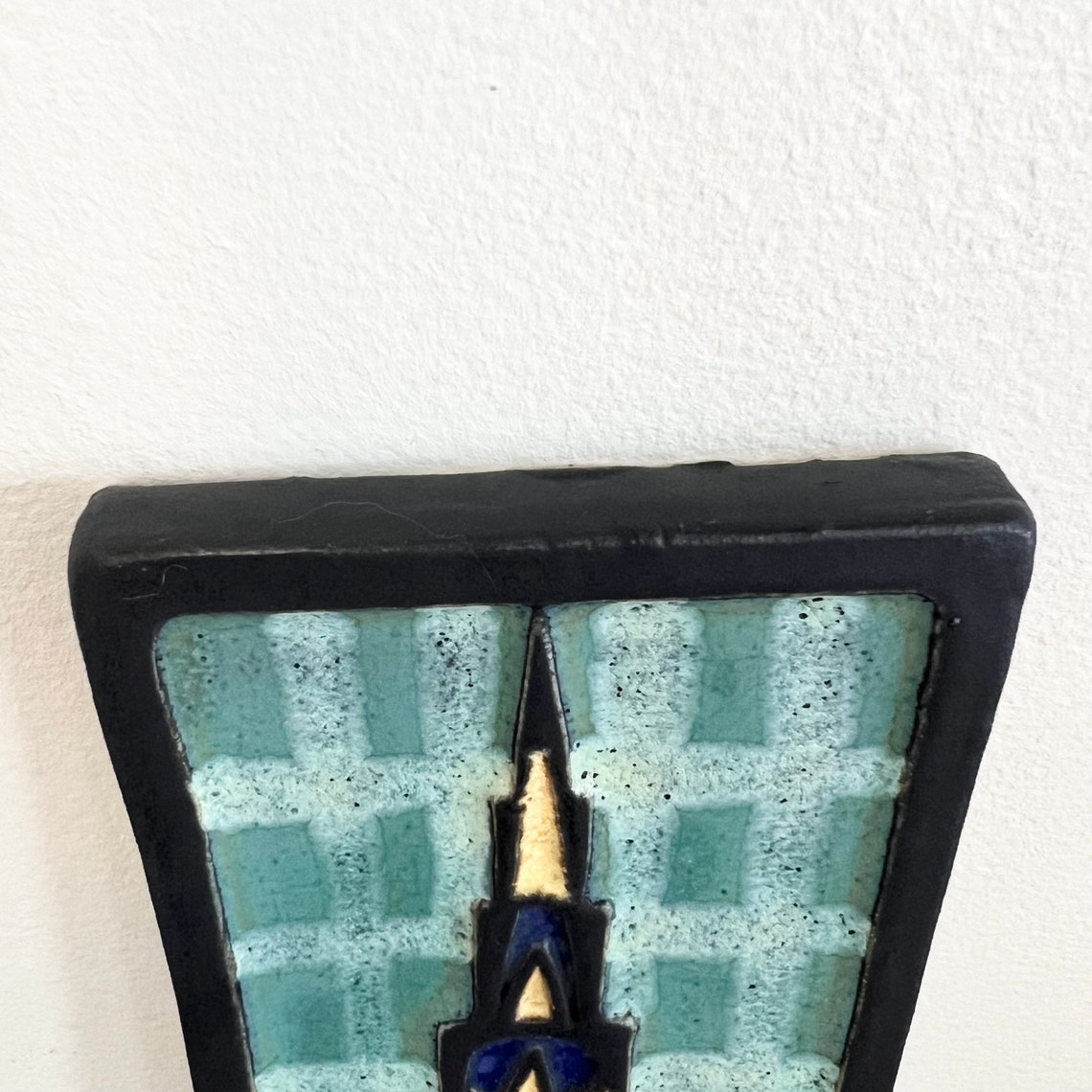 Vintage Doug Spalding Studio Pottery Chrysler Building Ceramic Tile 8.5 ...
