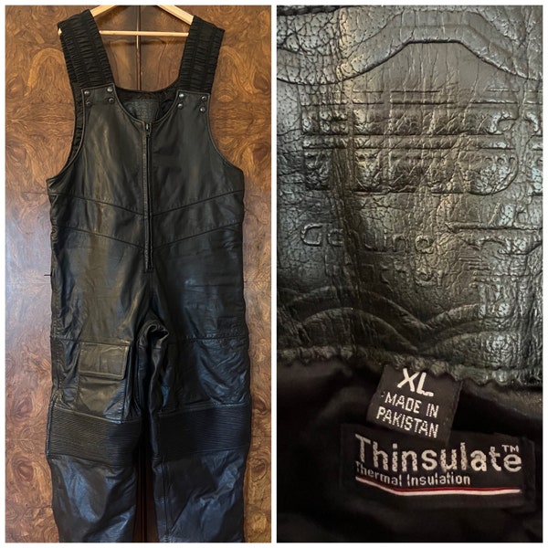 Leather Overalls - Etsy
