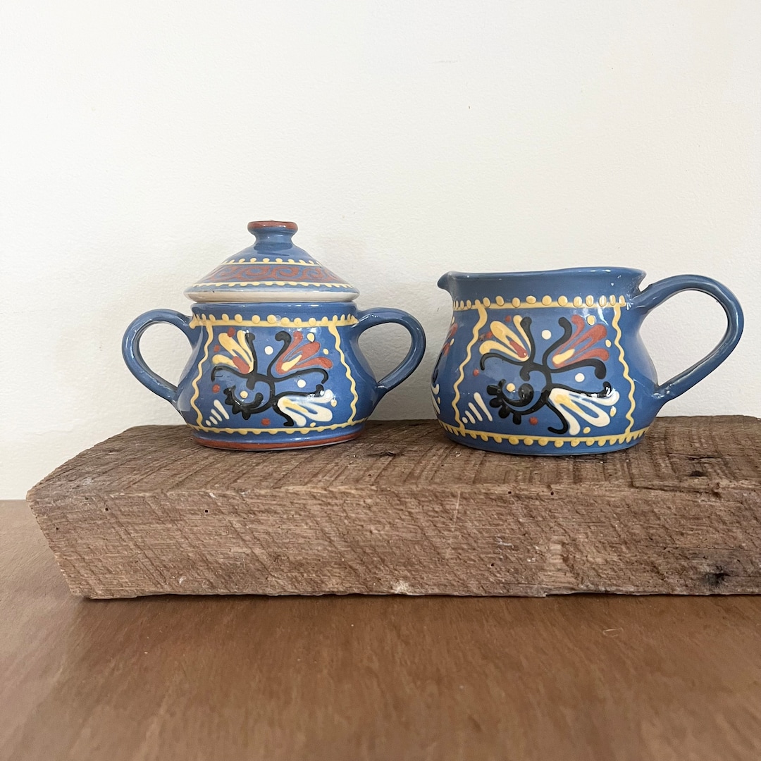 Vintage Hessian Pottery Sugar and Creamer / Odenwald Originals / German ...