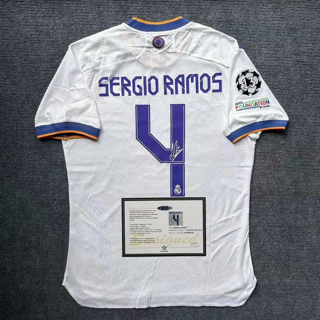 Sergio Ramos SIGNED Real Madrid UCL 21/22 Signature - Etsy