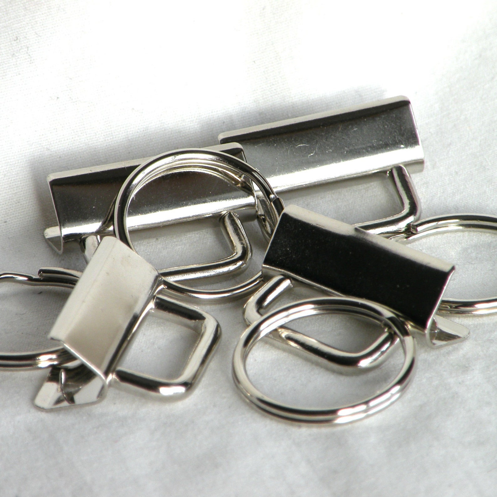 Key Chain Key Fob Hardware 1.25 Inch Nickel Plated 50 Sets - Etsy