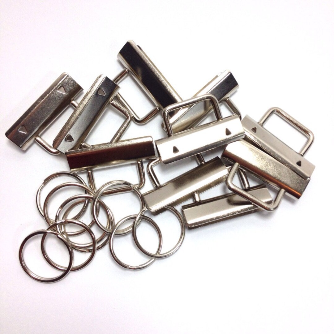1.5 Inch Key Fob Hardware Key Chain 400 Sets Nickel Plated - Etsy