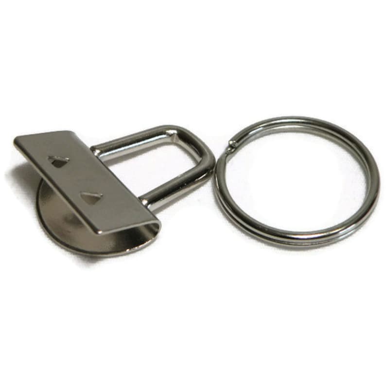 Mini Key Fob Hardware Key Chain 7/8 inch 20mm Nickel Plated | Etsy