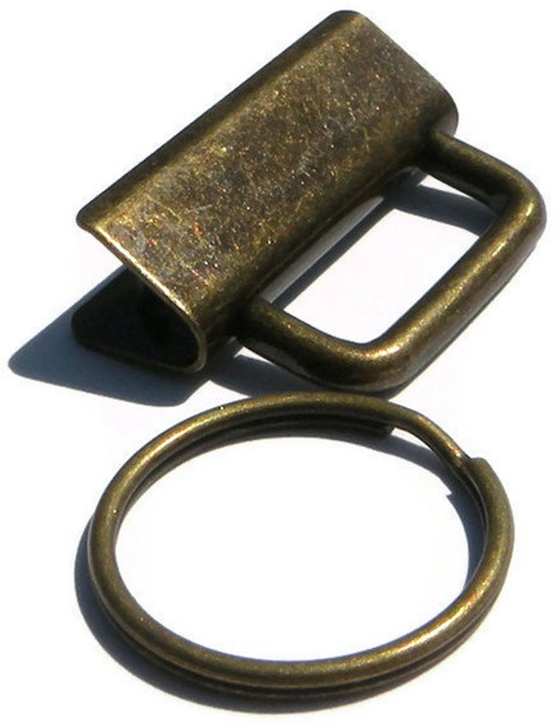 Key Fob Hardware Key Chain 1.25 Inch Antique Brass 25 Sets - Etsy