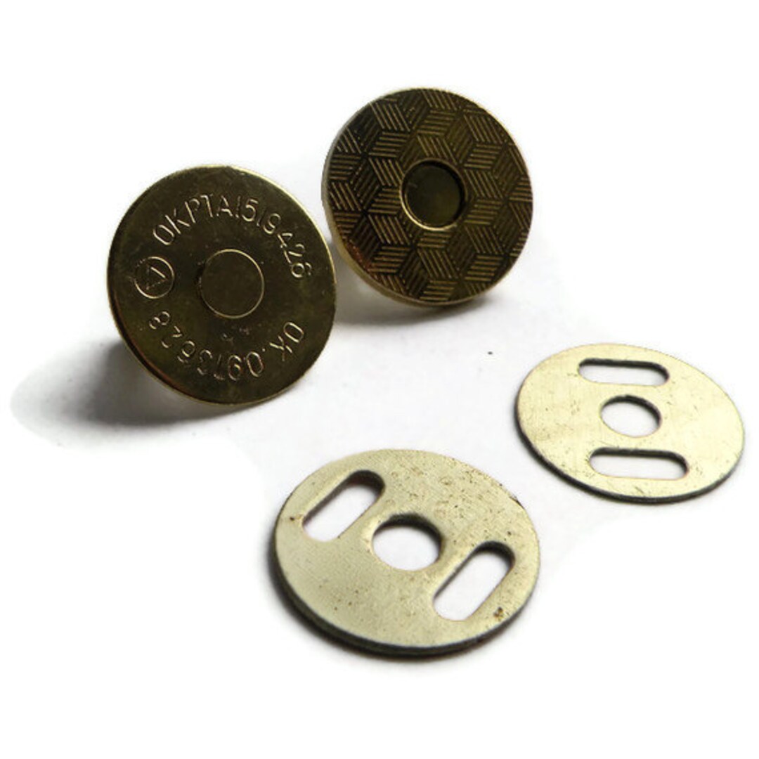 Magnetic Snaps 100 Sets 18mm 2 Mm Thin Gold Colored Metal - Etsy