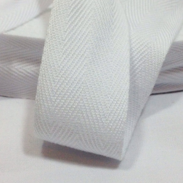 White Cotton Twill Tape - Etsy
