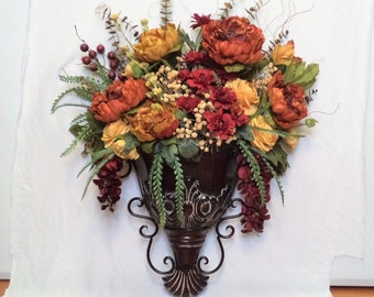 Floral wall sconce | Etsy