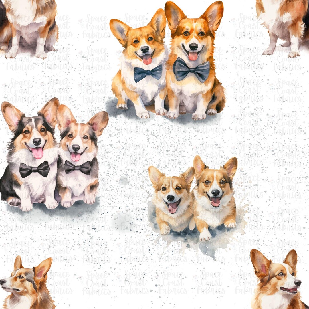 Corgi Vinyl, Corgis, Custom Vegan Leather, Roll (12"x54") - Etsy