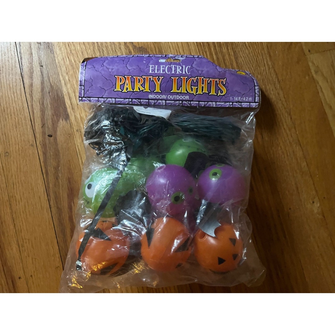 Vintage NIP Y2K Electric Halloween Party Lights With Bats + Pumpkins ...