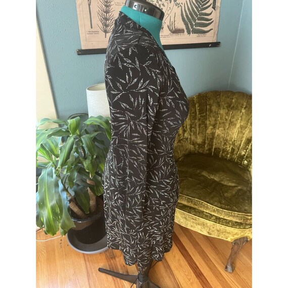 Vintage 90s Midi Black Body Hugging Gown with Subtle … - Gem