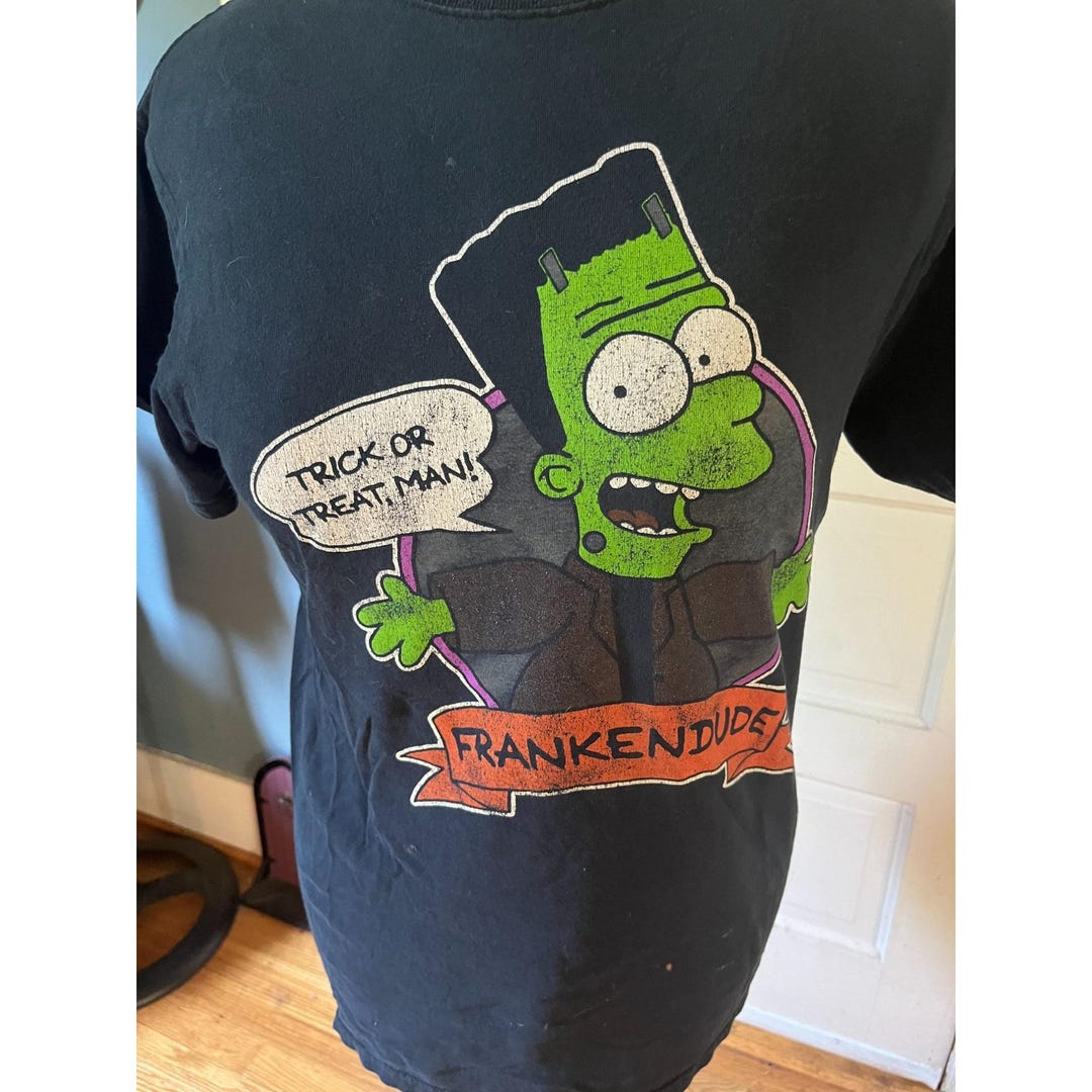 Vintage 90s Bart Simpson as Frankenstein Halloween Graphic Tee - Etsy