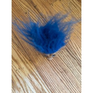 Vintage Blue Hair + Blue Star Belly Jewel Ace Novelty Co Troll With ...