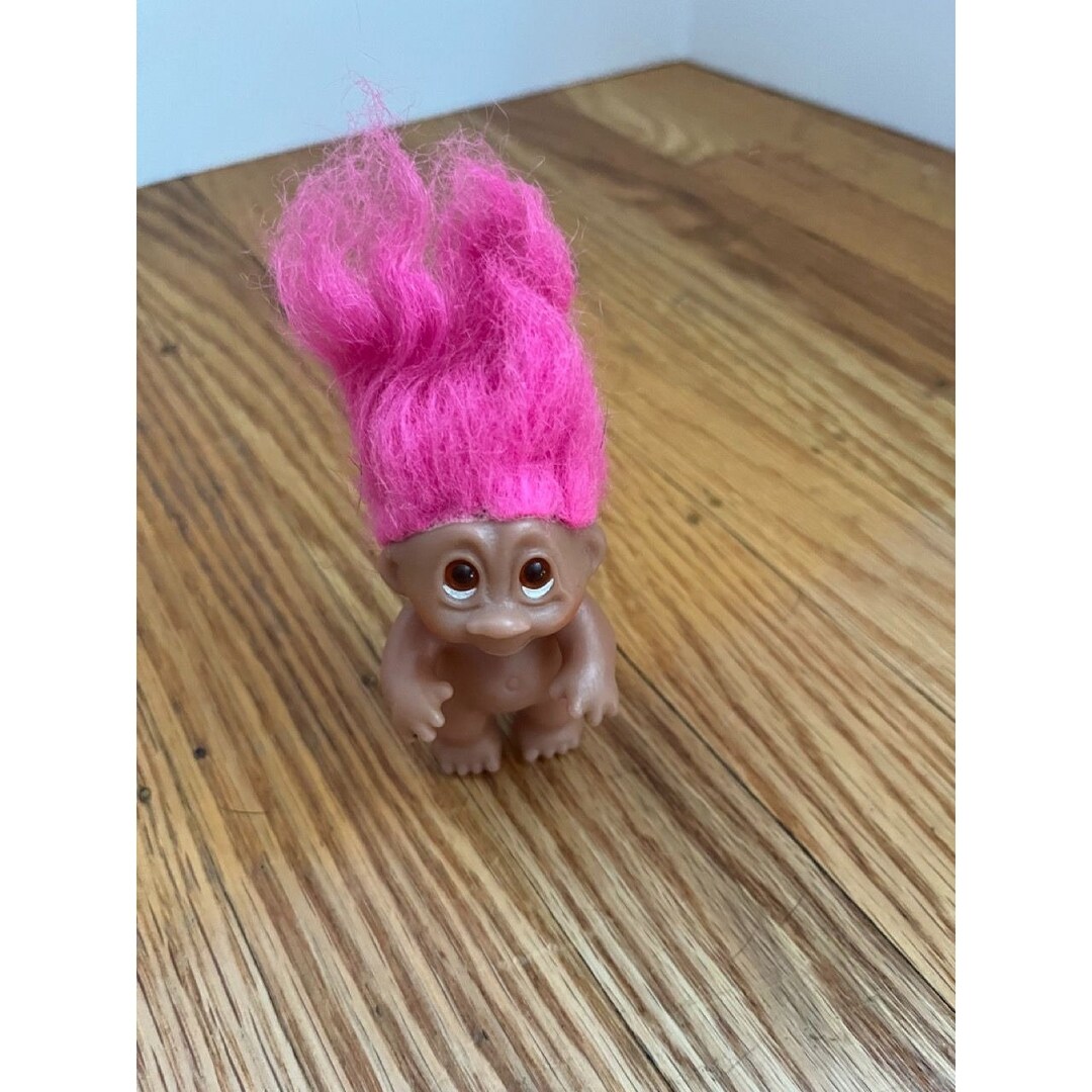Vintage 1989 Pink Hair Troll Doll by Dam - Etsy