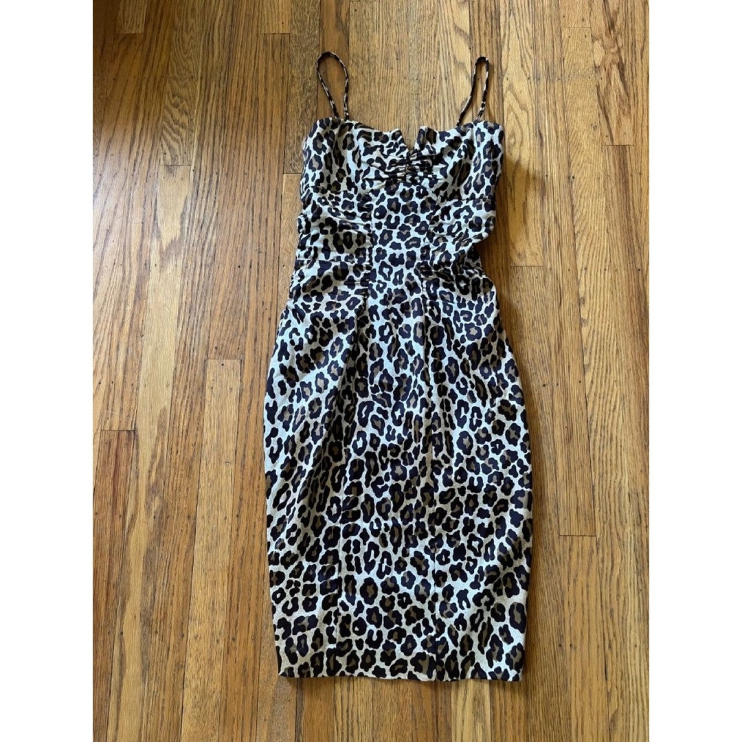 Vintage 90s Spaghetti Strap Leopard Print Mini Dress Size 4 - Etsy