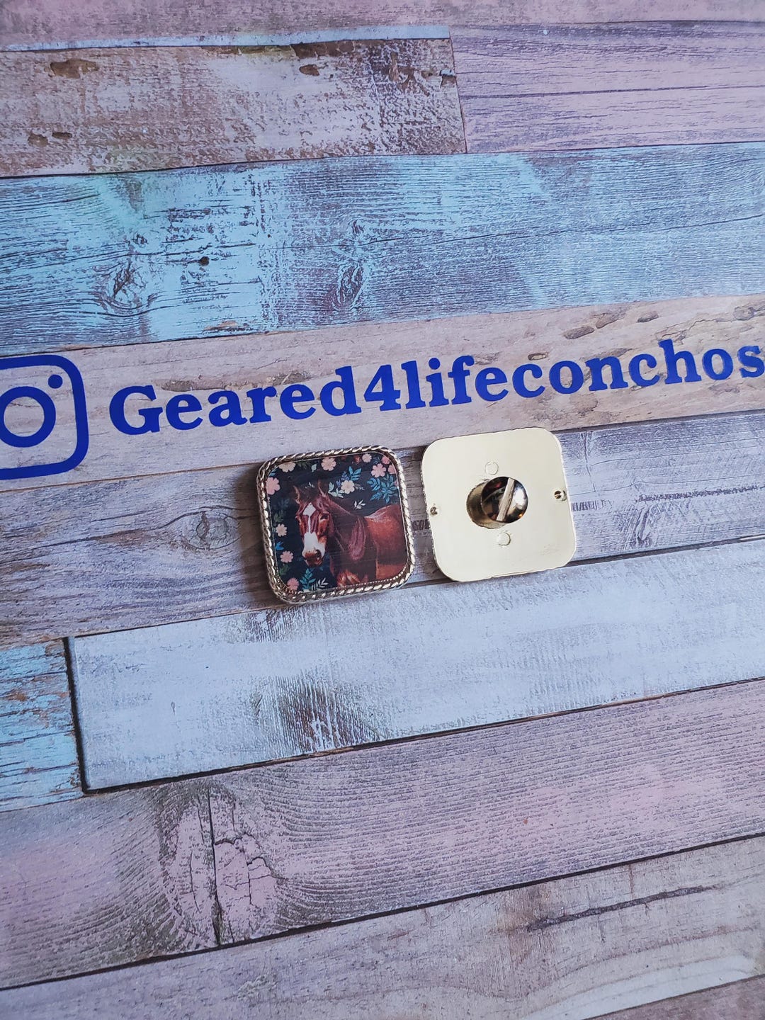 Unique Floral Mule Conchos, Custom Conchos Mule Design Tack, Unique ...