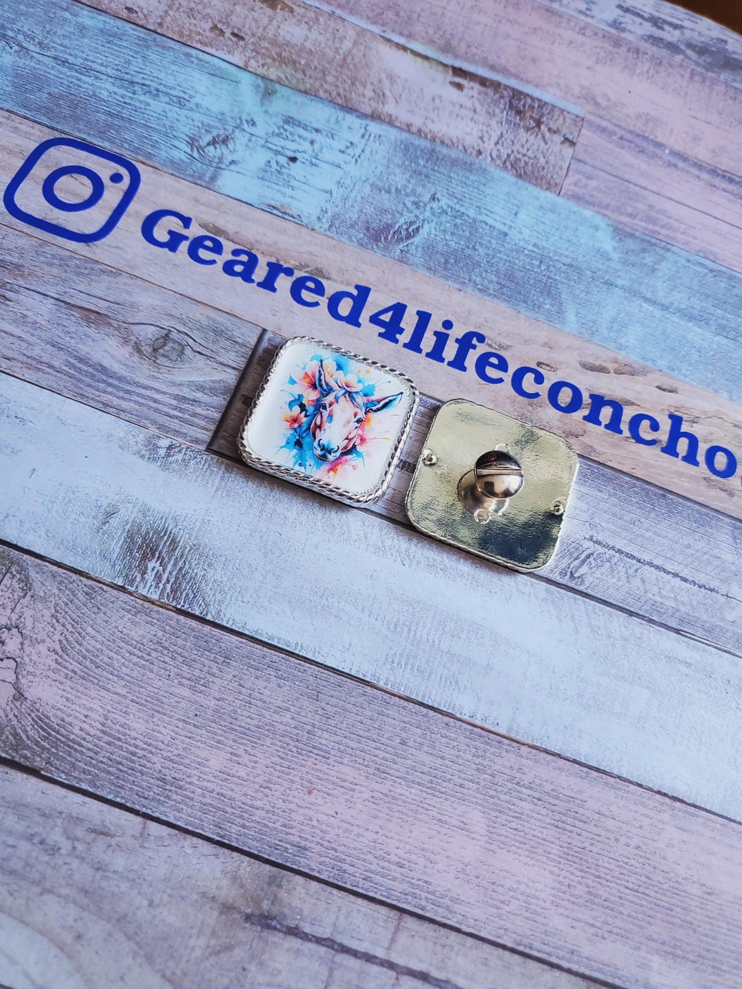 Unique Floral Mule Conchos, Custom Conchos Mule Design Tack, Unique ...