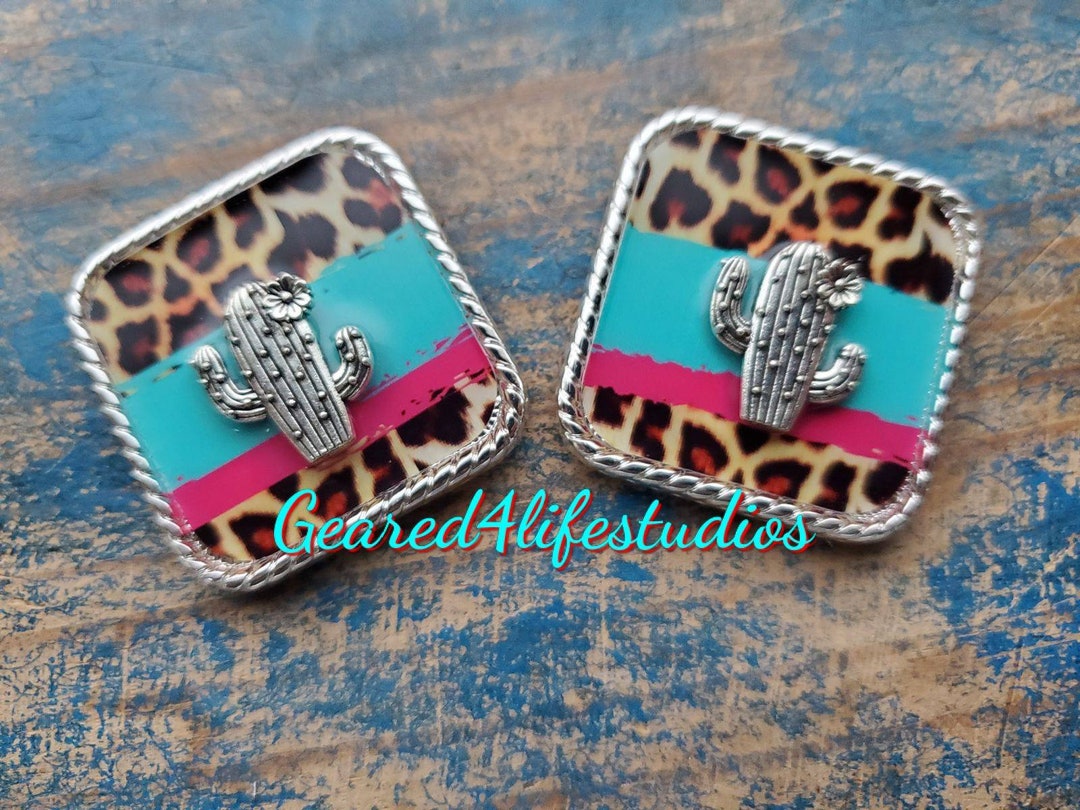 Cheeta Cactus Tack, Cactus Conchos, Leather Embellishments, Custom ...