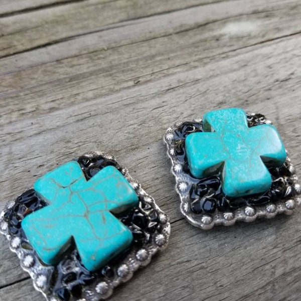 Western Cross Conchos - Etsy