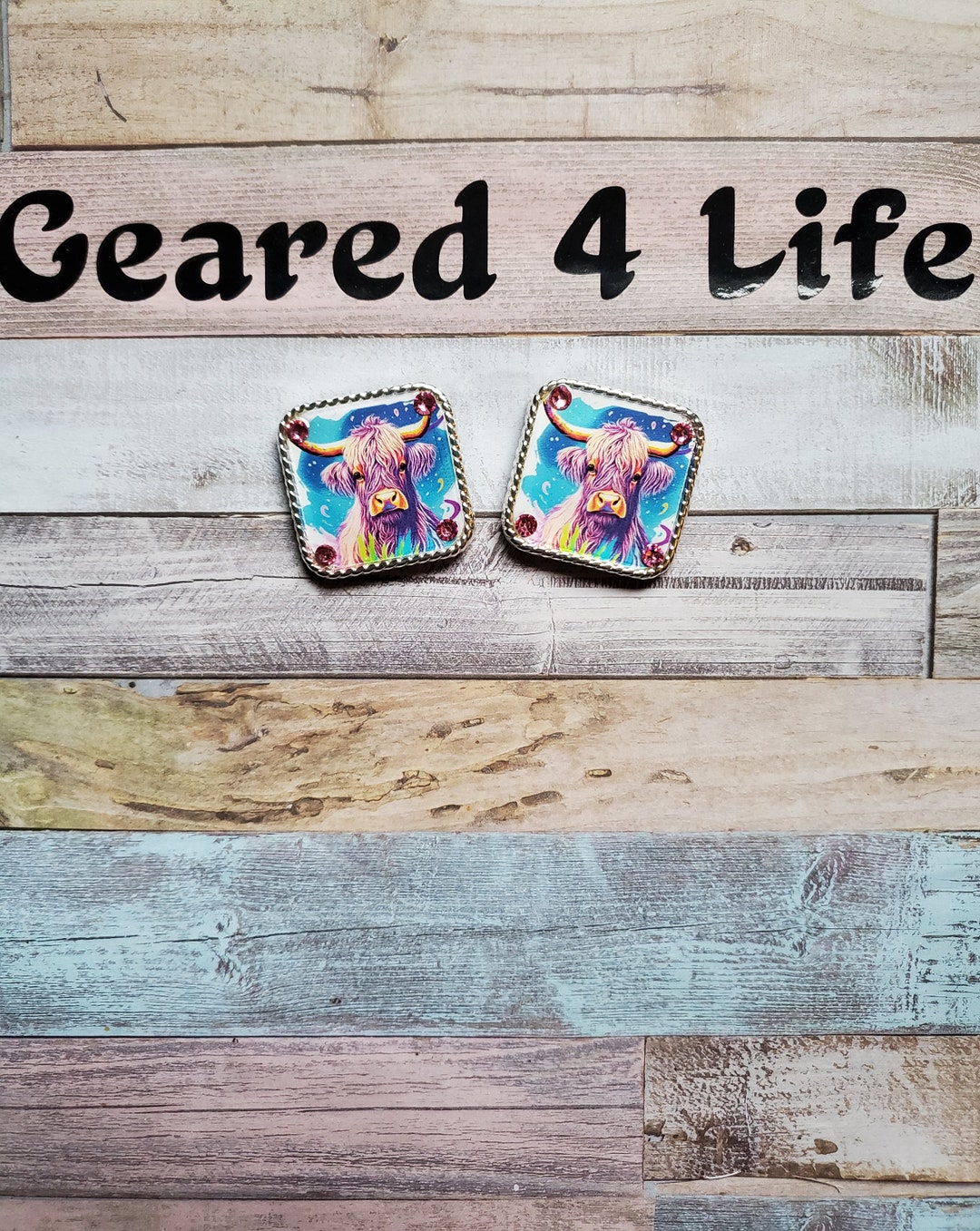Highland Cow Conchos, Screwback Concho, Custom Conchos, Bling Conchos ...