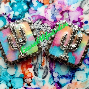 Colorful Cactus Conchos, Screwback Concho, Saddle Conchos, Bling ...