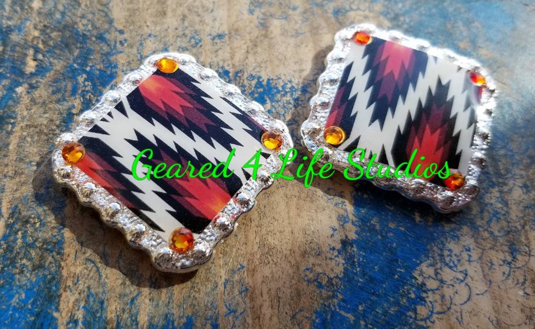 Southwestern Print Tack, Concho, Custom Conchos, Unique Concho, Bling ...