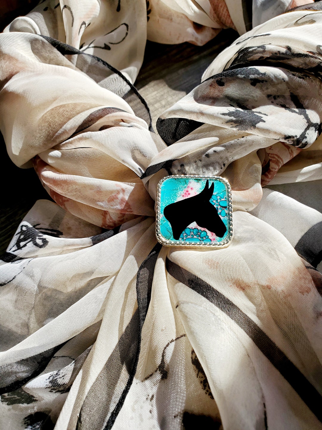 Western Slide Concho,wild Rag Slide, Mule Lover, Leather Embellishment ...