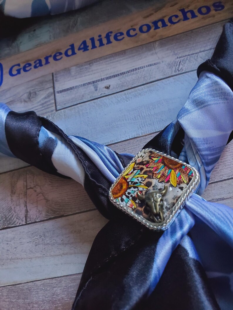 Serape Flower Western Concho Slide , Leather Decoration, Diy Leather ...