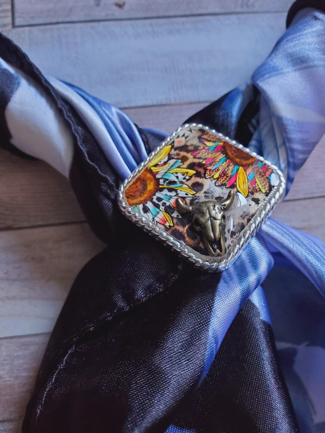 Serape Flower Western Concho Slide , Leather Decoration, Diy Leather ...