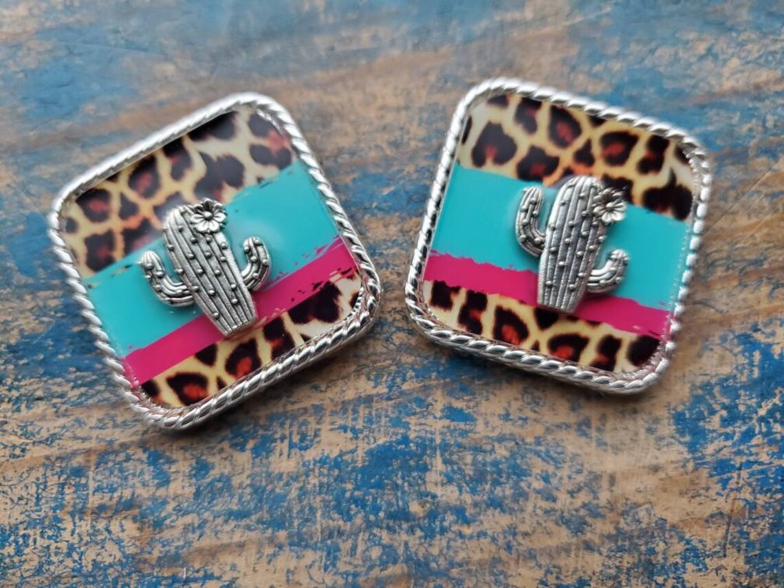 Cheeta Cactus Tack, Cactus Conchos, Leather Embellishments, Custom ...
