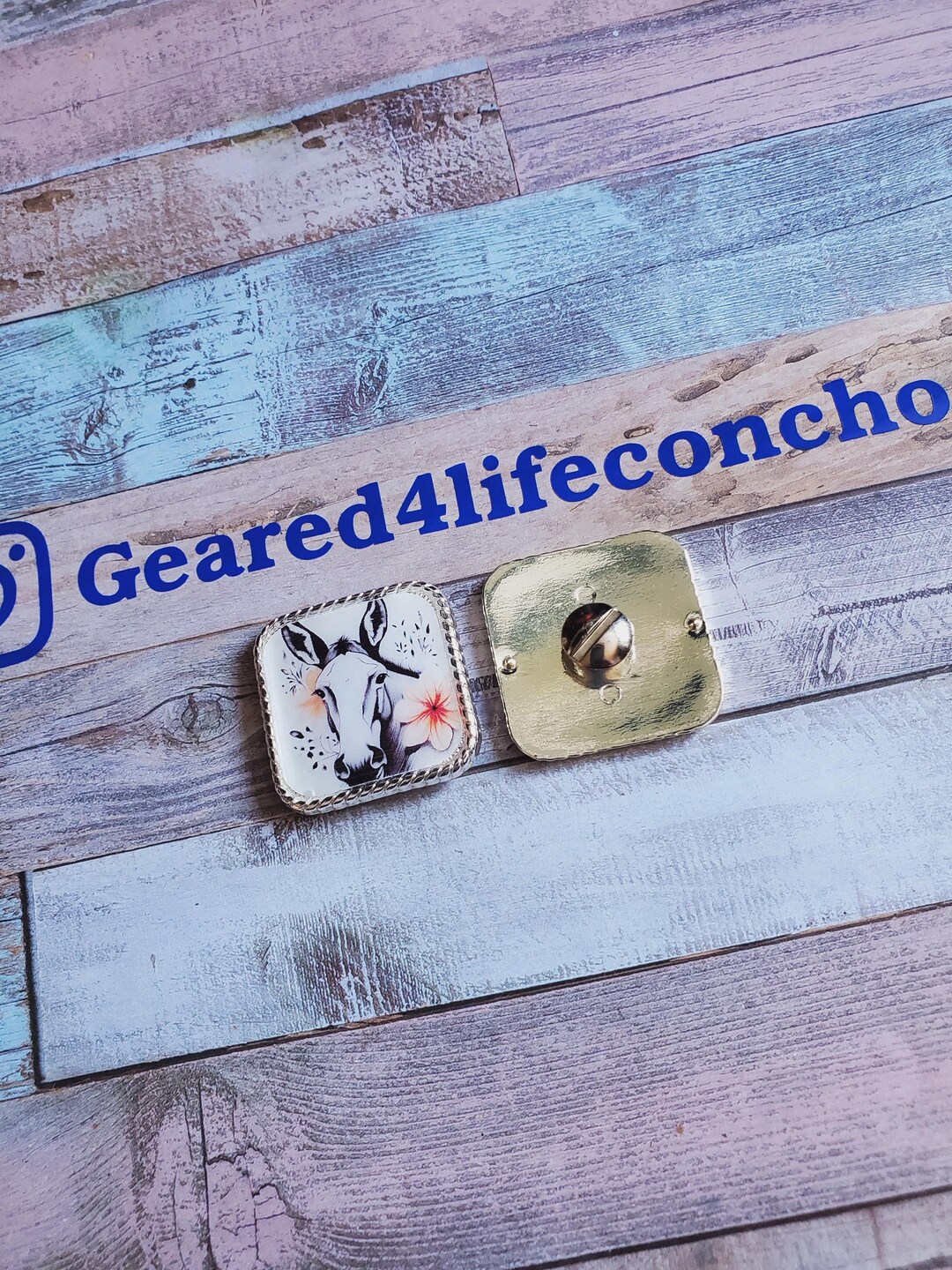 Unique Floral Mule Conchos, Custom Conchos Mule Design Tack, Unique ...