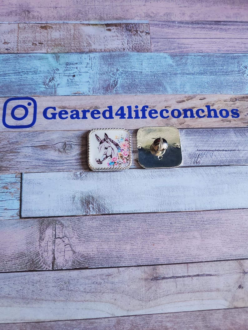 Unique Floral Mule Conchos, Custom Conchos Mule Design Tack, Unique ...