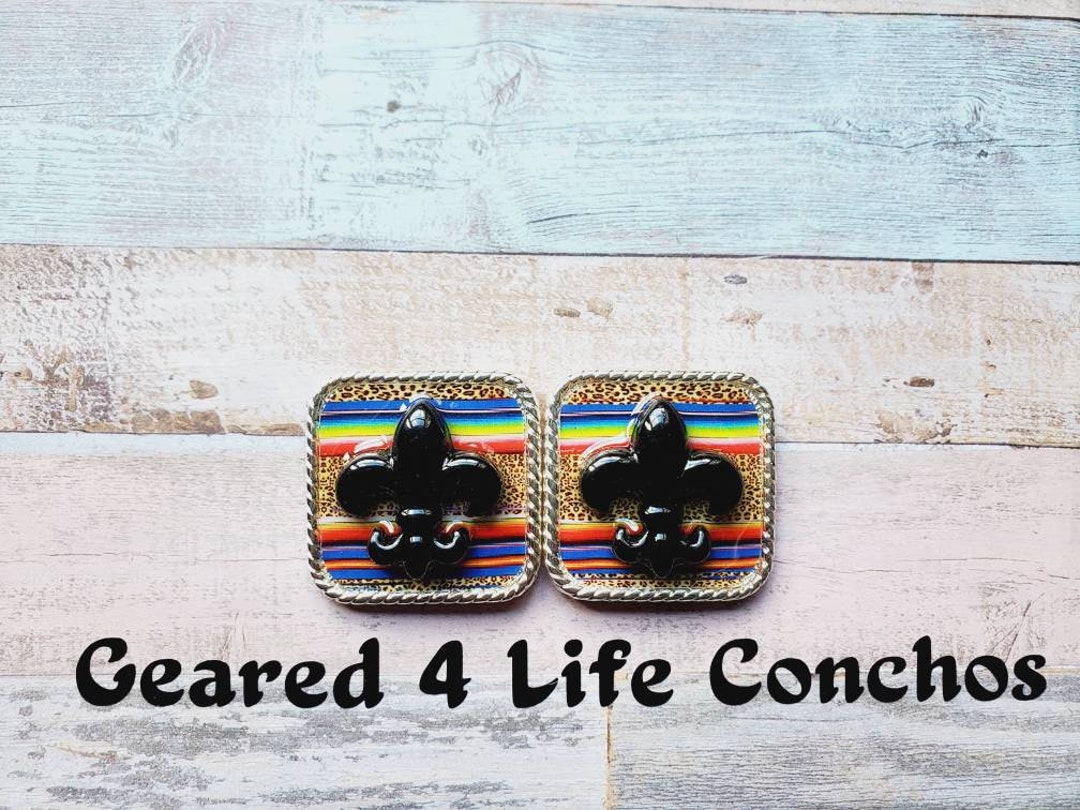 Fleur-de-lis Conchos, Custom Conchos, Scarf Slide, Western Accessories ...
