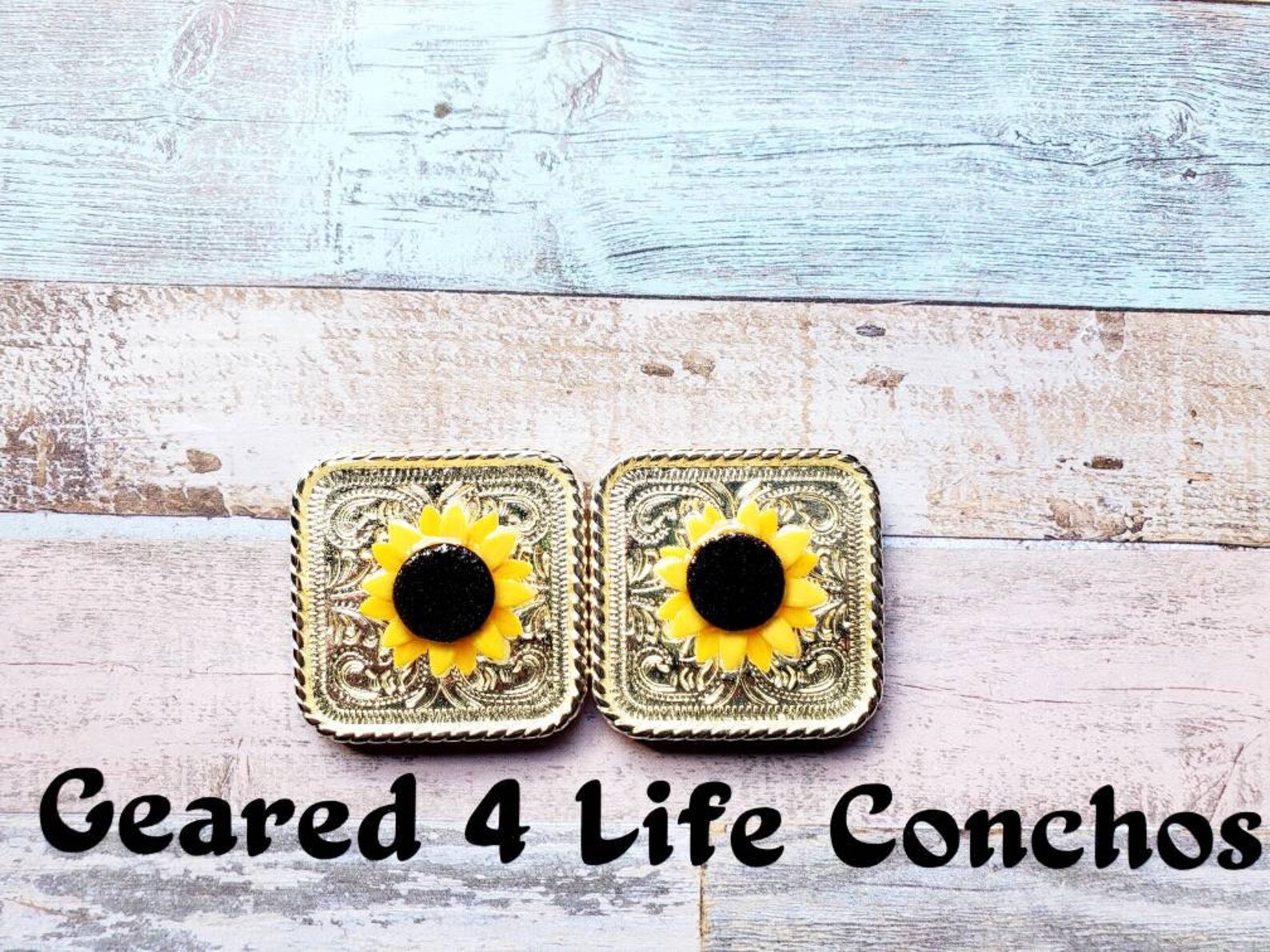 Sunflower Conchos Sunflower Tack Sunflower Concho Set - Etsy