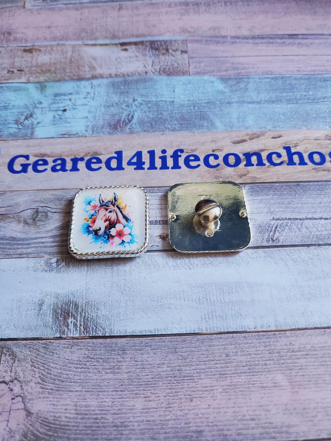 Unique Floral Mule Conchos, Custom Conchos Mule Design Tack, Unique ...