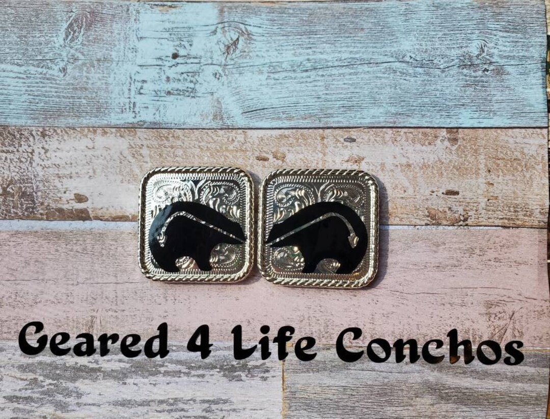 Tribal Bear Conchos, Custom Conchos, Scarf Slide, Western Accessories ...