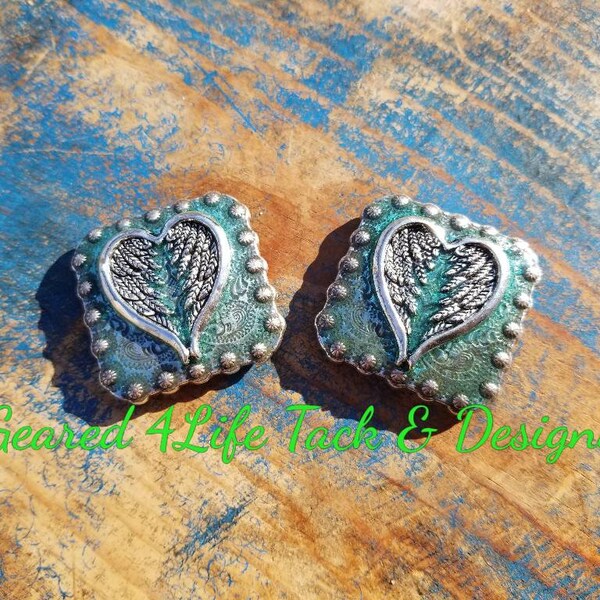 Heart Bridle Conchos - Etsy