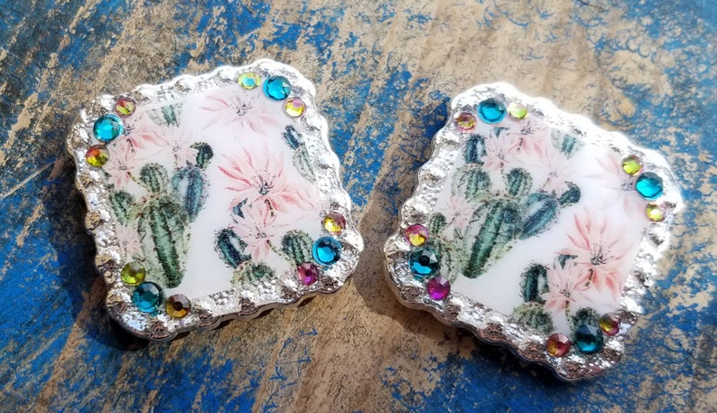 Cactus Tack Cactus Concho Custom Conchos Bling Conchos | Etsy