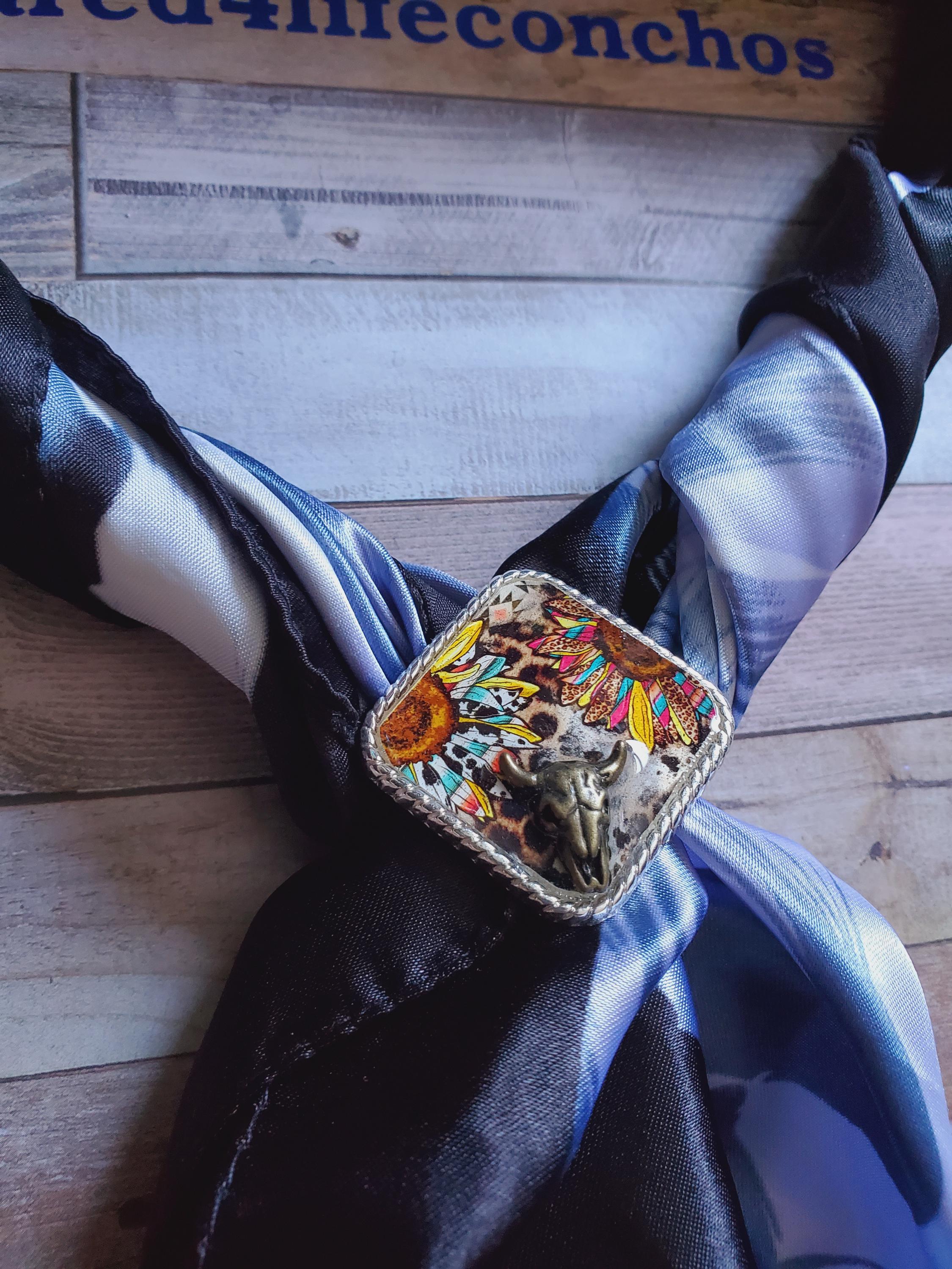 Serape Flower Western Concho Slide , Leather Decoration, Diy Leather ...