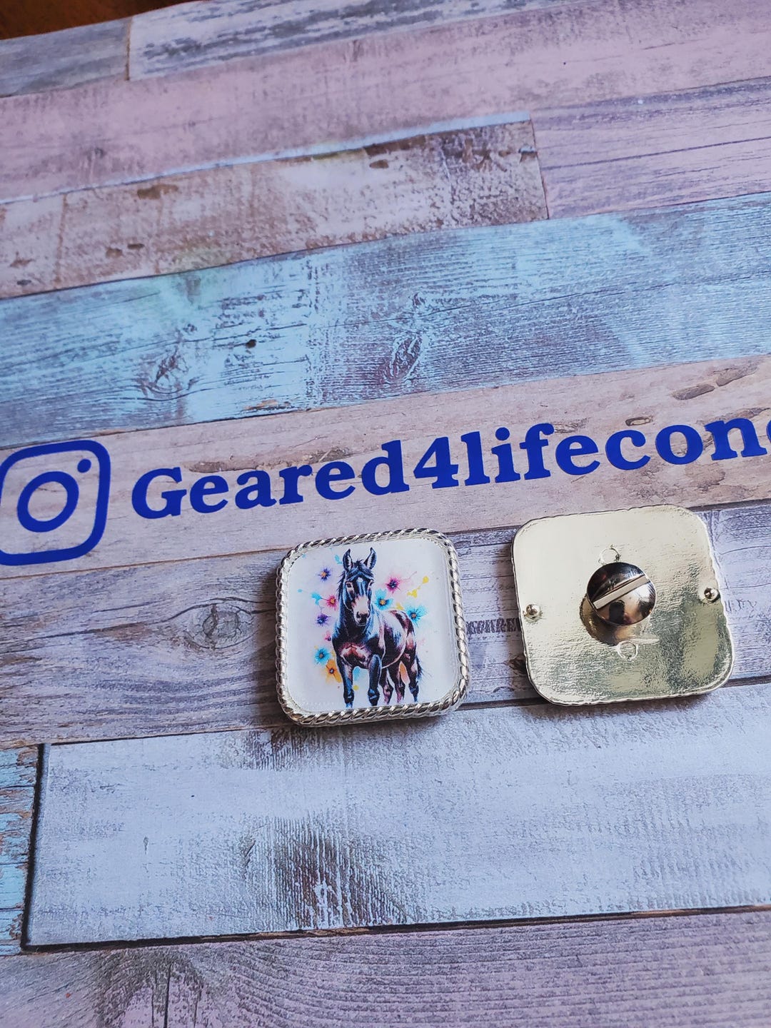 Unique Floral Mule Conchos, Custom Conchos Mule Design Tack, Unique ...