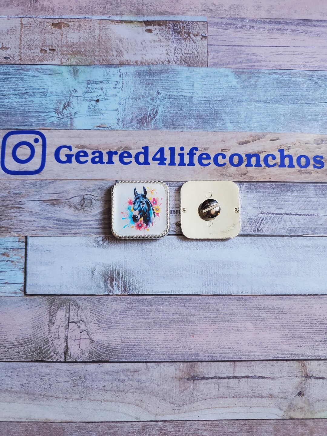 Unique Floral Mule Conchos, Custom Conchos Mule Design Tack, Unique ...