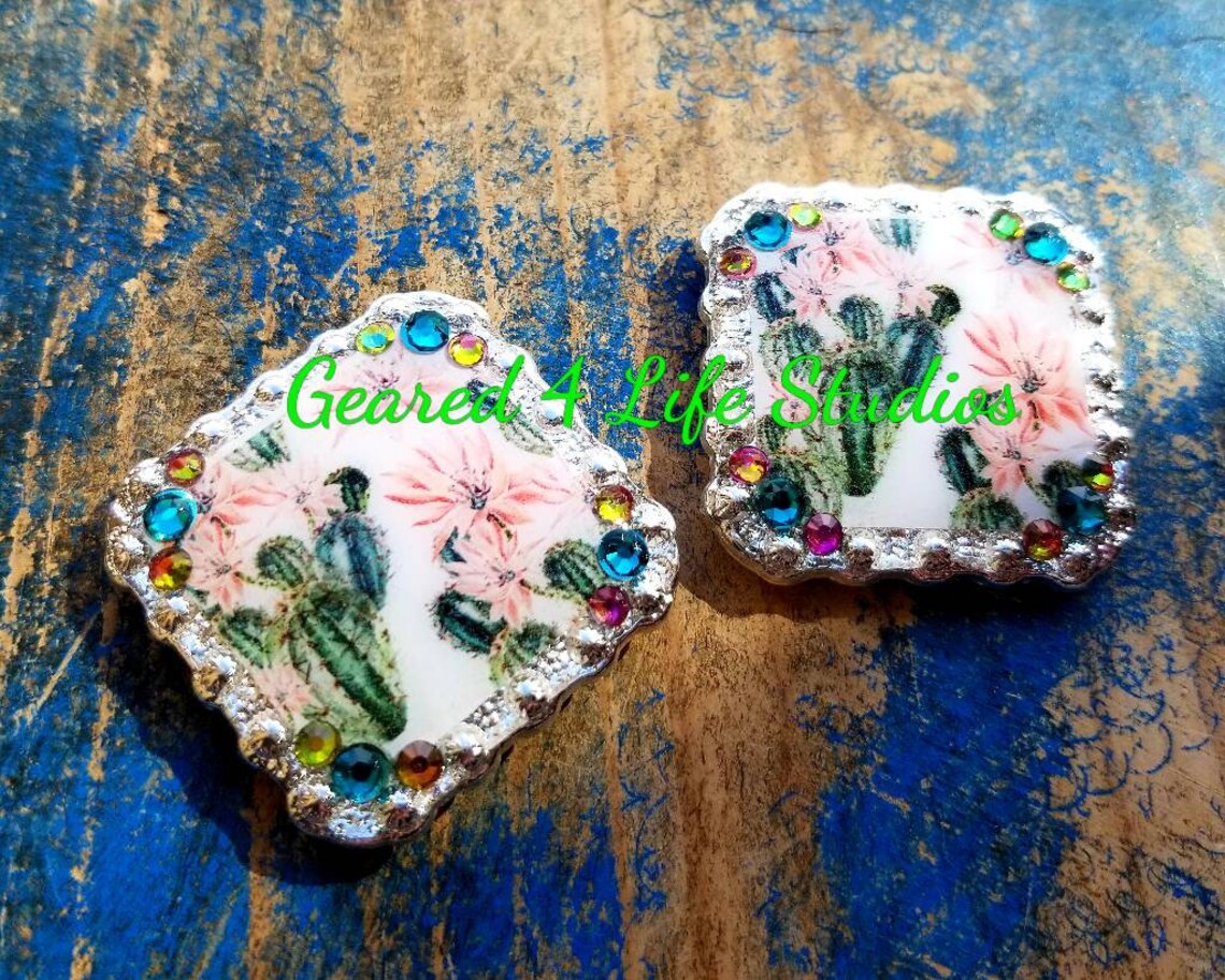Cactus Tack Cactus Concho Custom Conchos Bling Conchos | Etsy