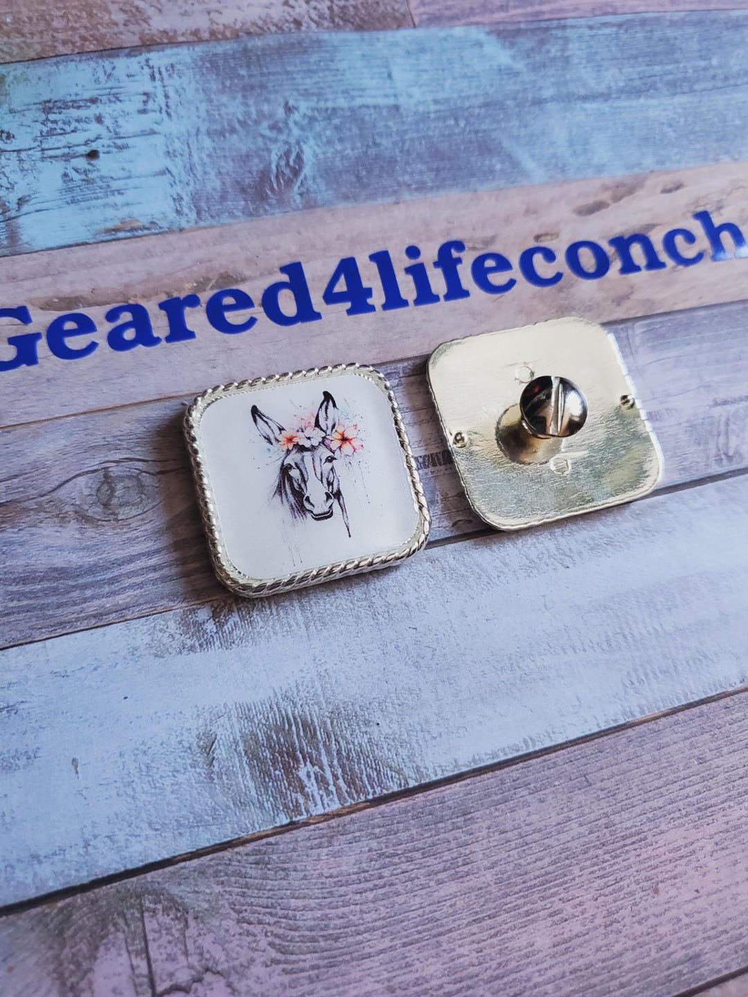 Unique Floral Mule Conchos, Custom Conchos Mule Design Tack, Unique ...