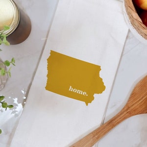 Iowa State Flour Sack Towel, Iowa State Tea Towel, Kitchen Decor, Flour ...