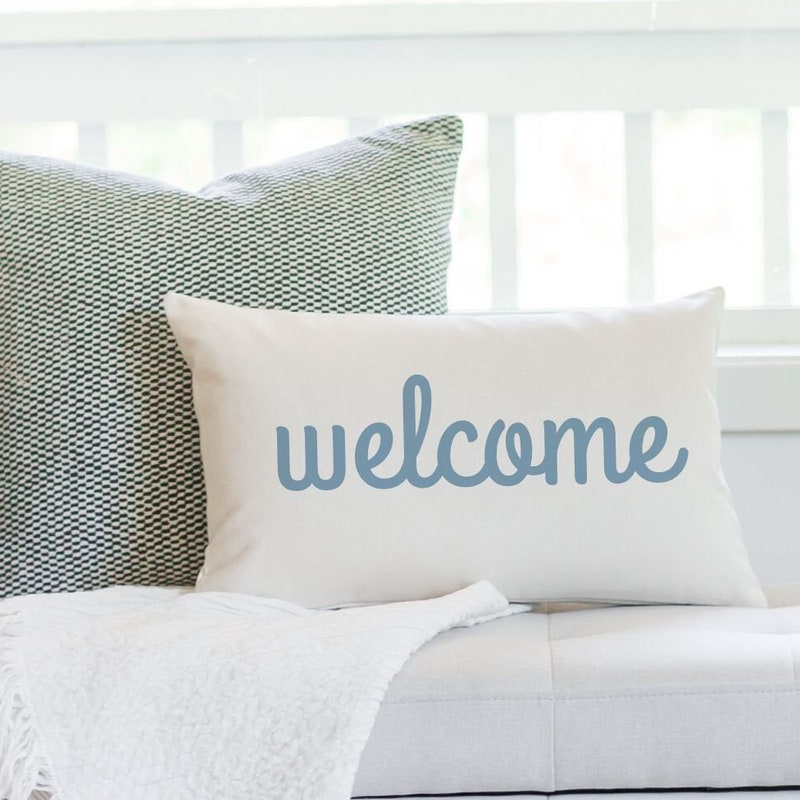 Welcome Pillow - Etsy