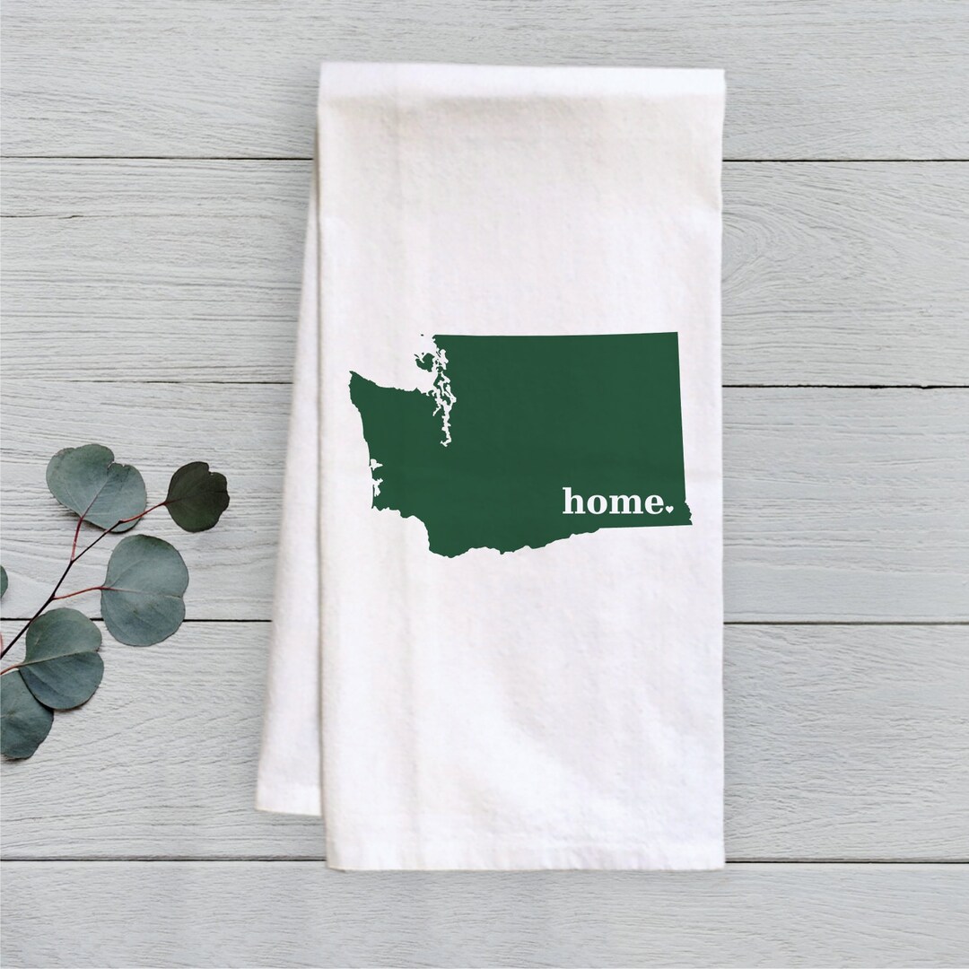 Washington State Flour Sack Towel Washington State Tea Towel - Etsy