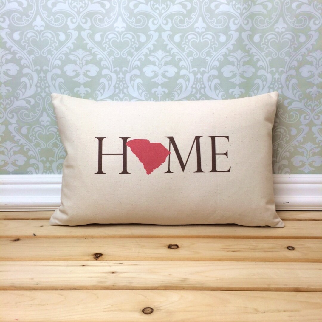 South Carolina Home State Lumbar Pillow Cover With Optional - Etsy