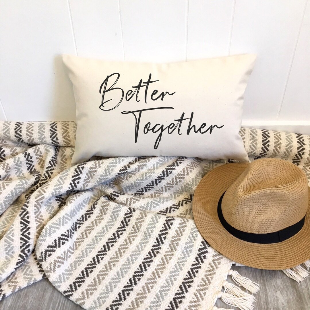 Better Together Couples Pillow, Custom Cozy Pillow for Valentines Day ...