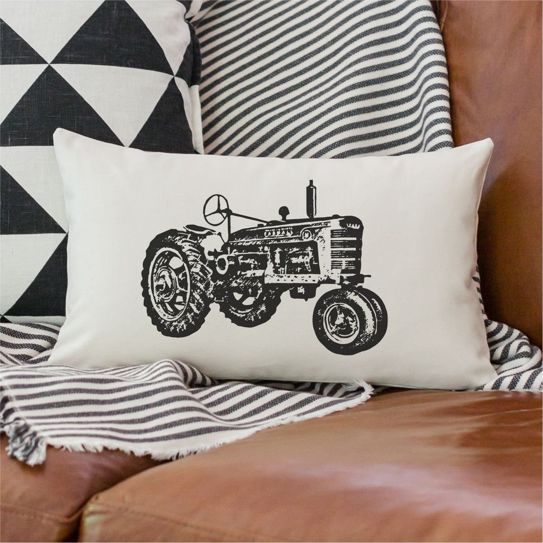 Vintage Farmall Tractor Pillow Cover / Farmhouse Lumbar Pillow Decor - Etsy