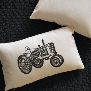 Vintage Farmall Tractor Pillow Cover / Farmhouse Lumbar Pillow Decor - Etsy