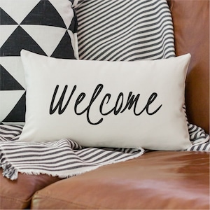 Welcome Pillow - Etsy